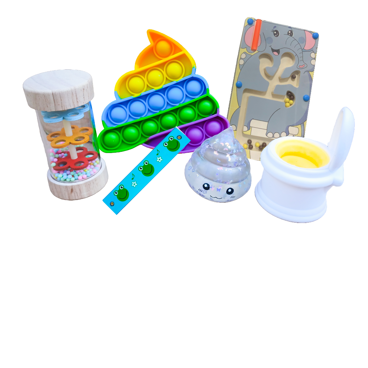 “Keep ‘Em on the Toilet” Potty Training Sensory Fidget Toy Pack ...